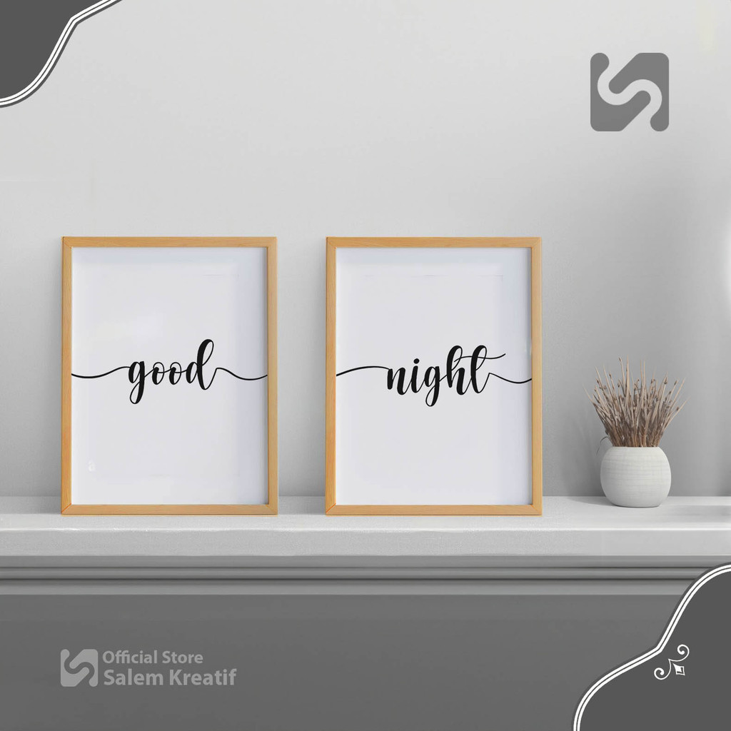 Jual Good Night Hiasan Dinding Hiasan Kamar Wall Decor Aesthetic Kamar ...