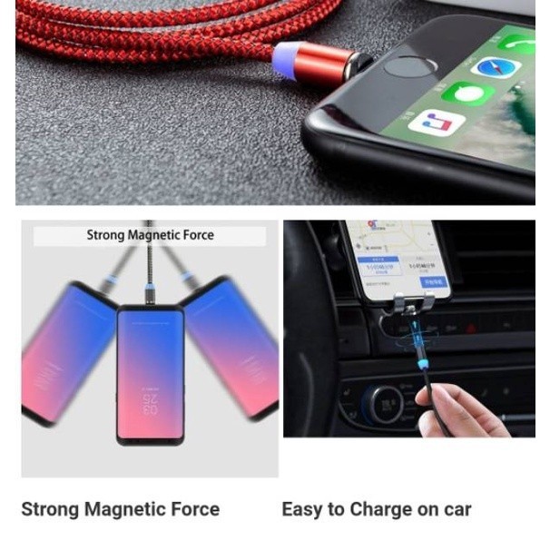 Jual Kabel Casan Magnet Micro USB Type C dan iPhone 1 Meter | Shopee ...