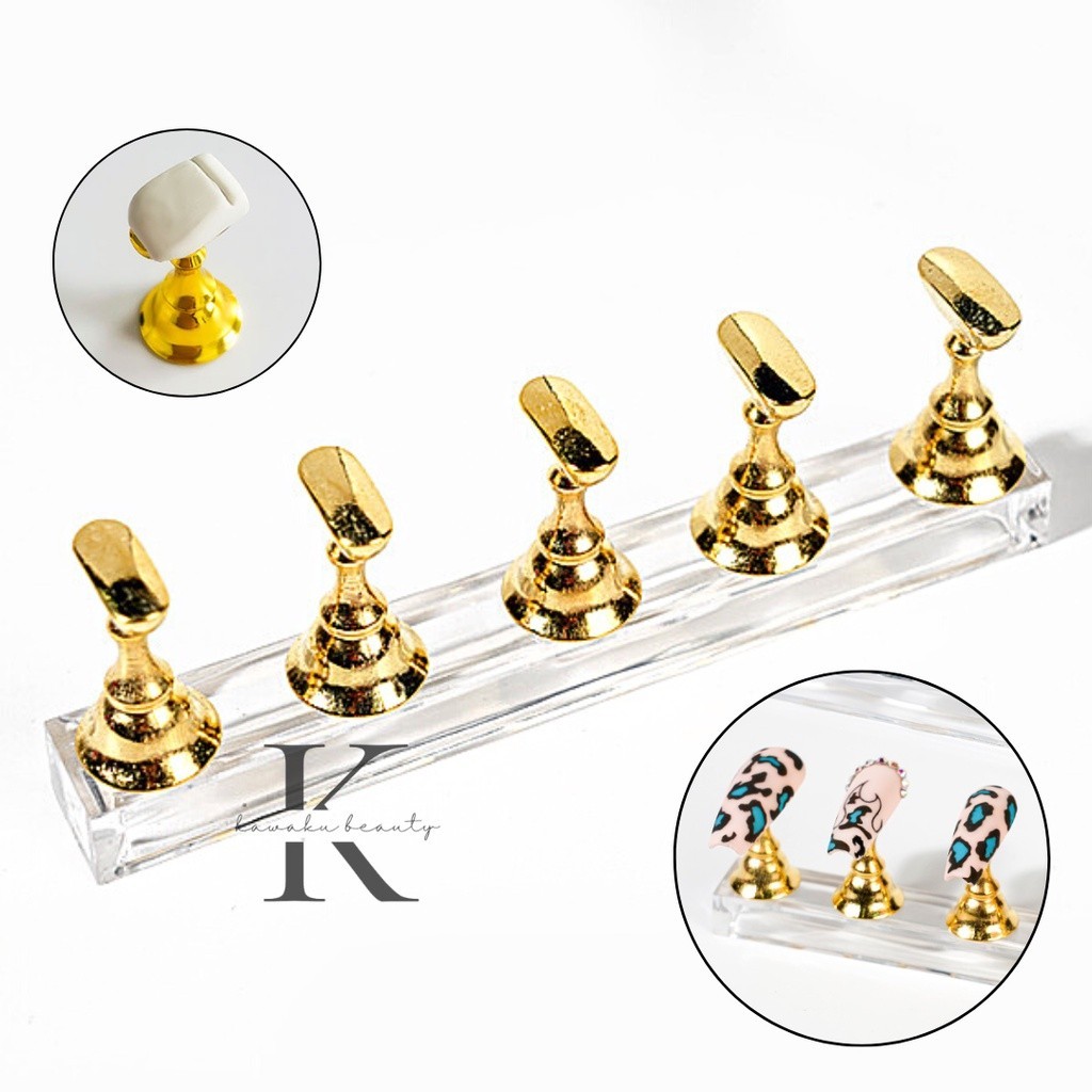 Jual Nail Stand Holder Display Kuku Magnetik Untuk Latihan Nail Art ...