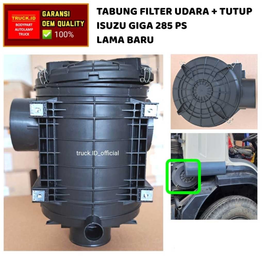 Jual TABUNG FILTER UDARA HAWA ISUZU GIGA LAMA + TUTUP *original quality ...