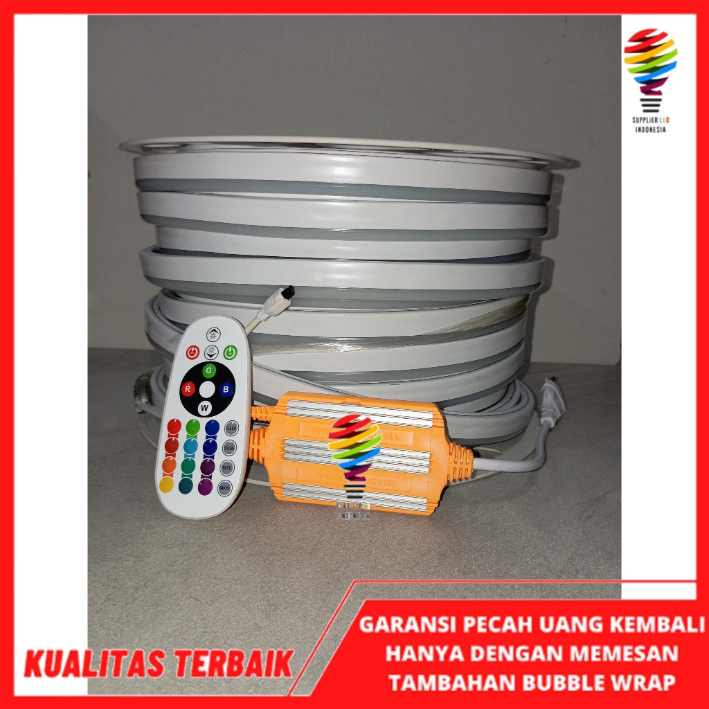 Jual NEONFLEX RGB 220V 50M 10x20 BISA ATUR WARNA SESUAI PILIHAN PAKAI ...