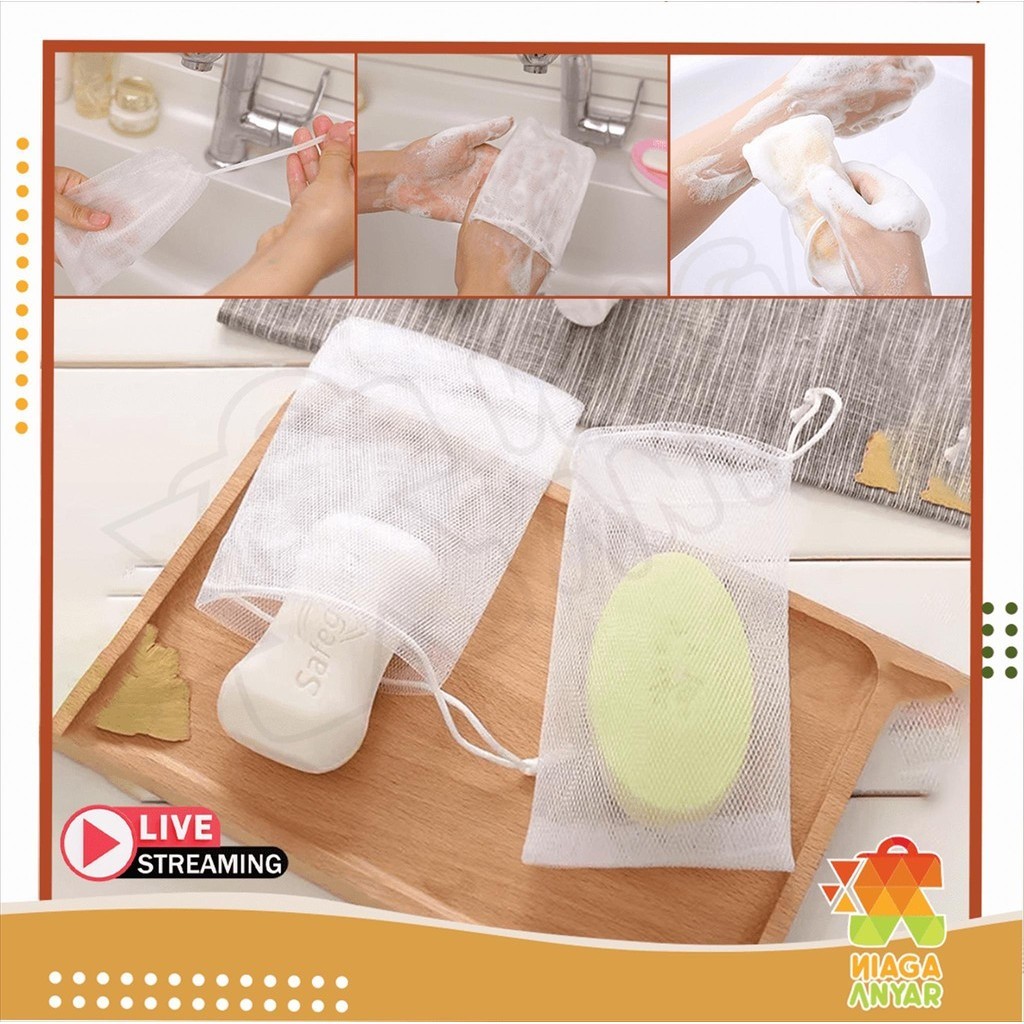 Jual NA Kantong Busa Sabun Batang Dengan Tali / Jaring Sabun Soap ...