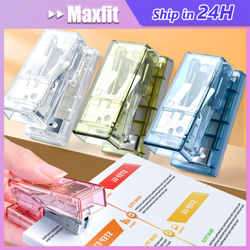 Jual Staples Mini Stapler Transparan Unik Siswa Terompet Mini Stapler ...