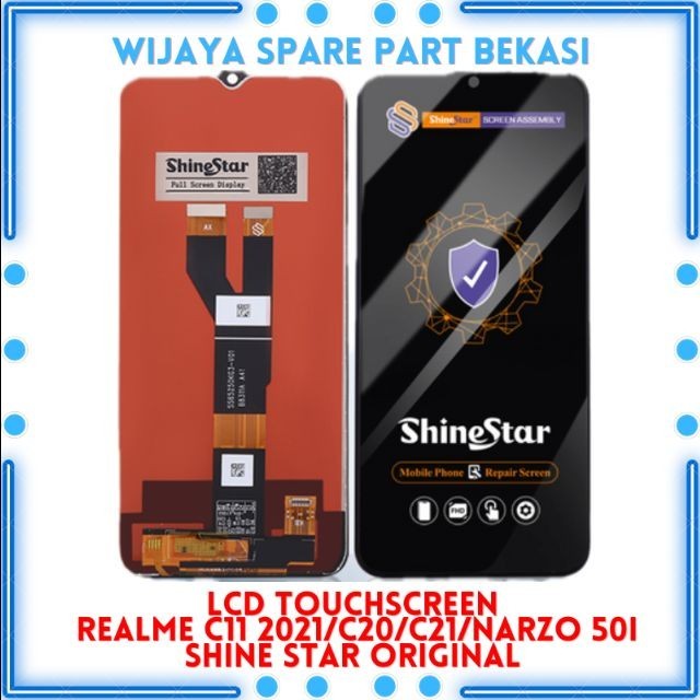 Jual LCD TOUCHSCREEN REALME C20/C21/C11 2021/NARZO 50I SHINE STAR BLACK | Shopee Indonesia