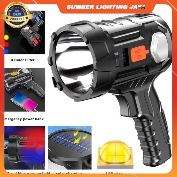 Jual COD & READY STOK SENTER LED GAGANG MULTIFUNGSI POWERBANK / SENTER ...