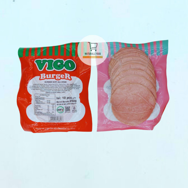 Jual Vigo Beef Burger isi 10 250gram | Shopee Indonesia