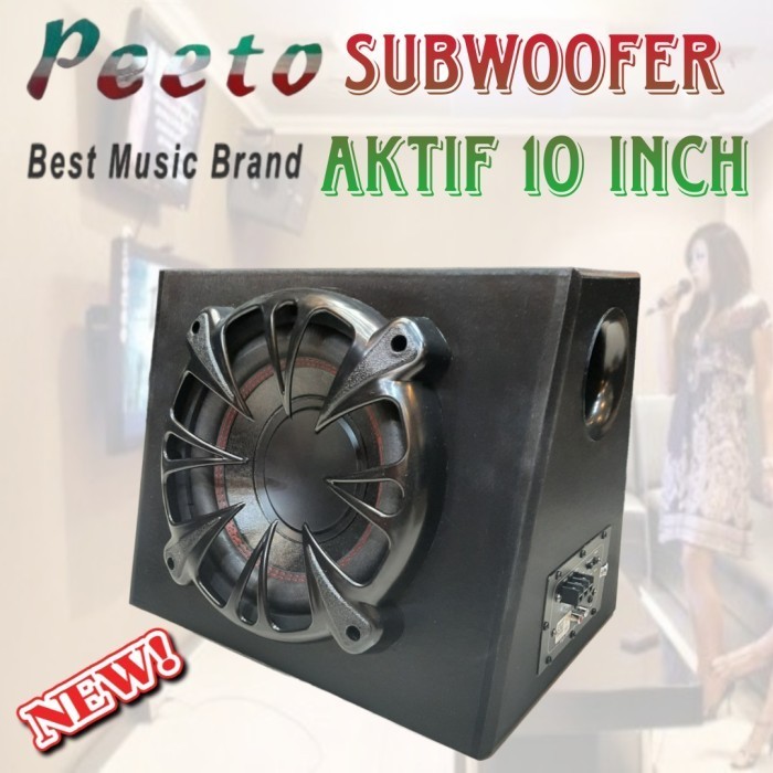 Jual Subwoofer PEETO 10 INCH Aktif, Kualitas Bass Mantul, 250 Watt PMPO ...