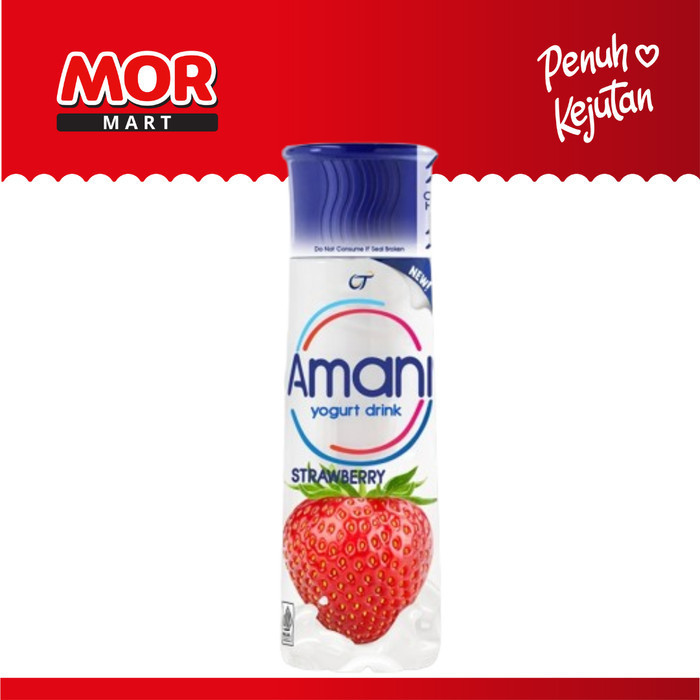 Jual AMANI Yogurt Drink Strawberry 240ml | Shopee Indonesia