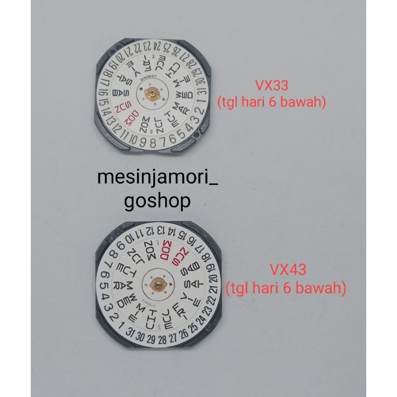 Jual mesin VX33E VX33 VX43E VX43 tanggal hari bawah | Shopee Indonesia