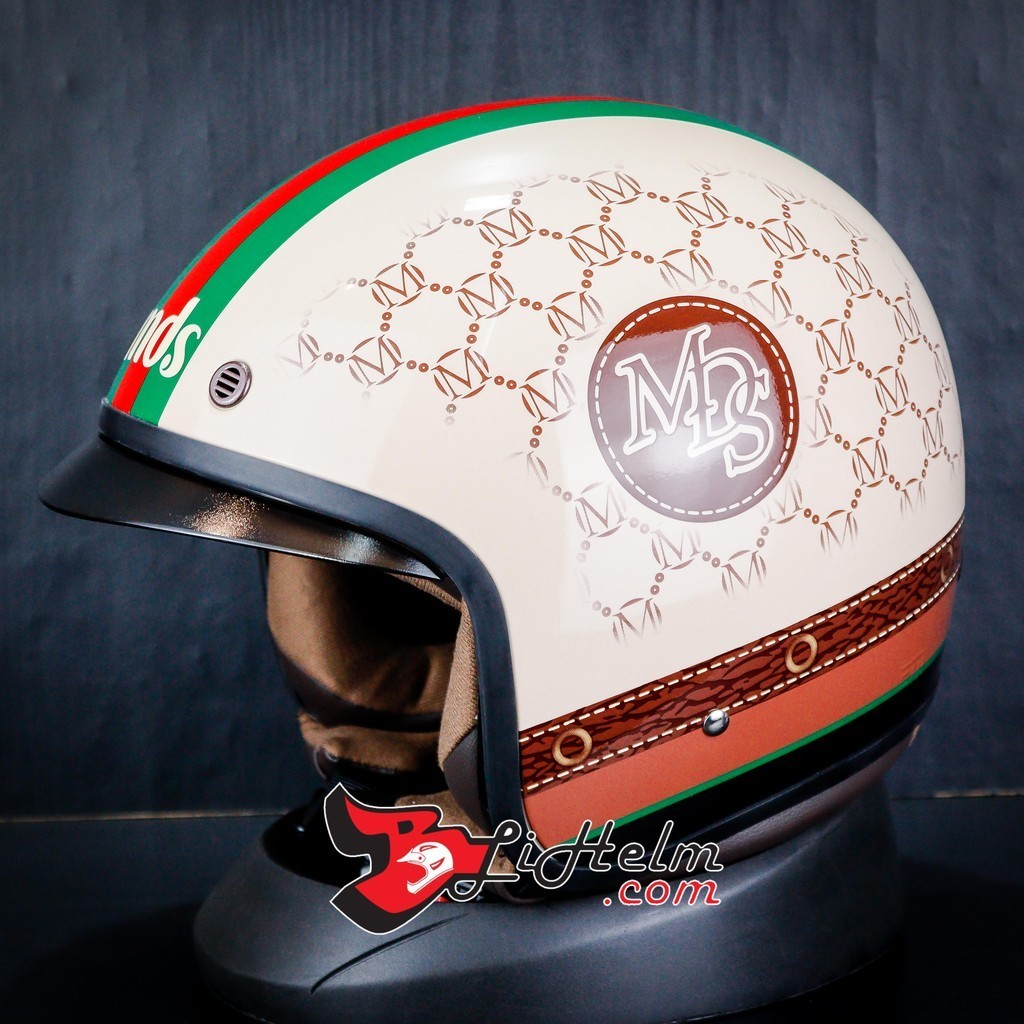 Jual HELM RETRO CLASSIC MDS MAGNUM #1 | CREAM | MODEL BOGO | Shopee ...