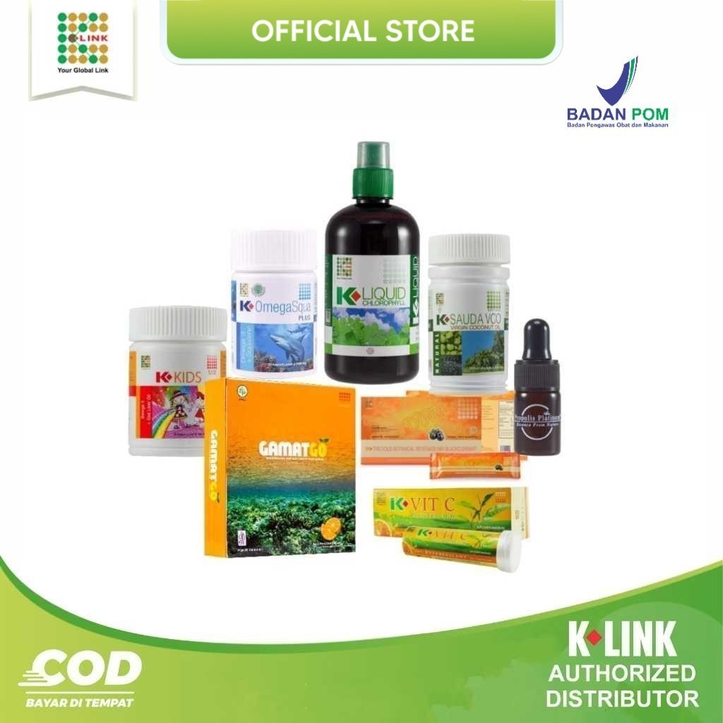 Jual klorofil klink omega 3 k link k kids sauda vco gamat go k link ...