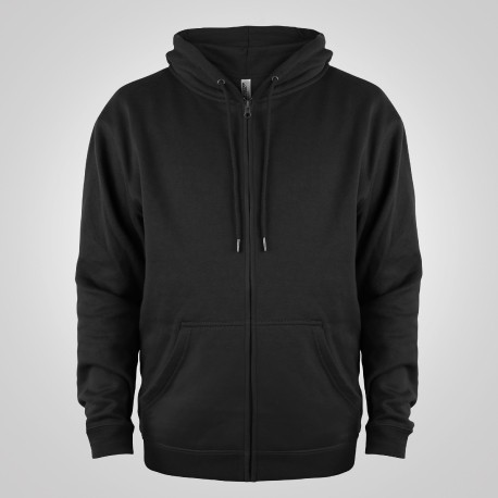 Jual NSA - Full Zip Sweatshirt 9600 Black | Shopee Indonesia