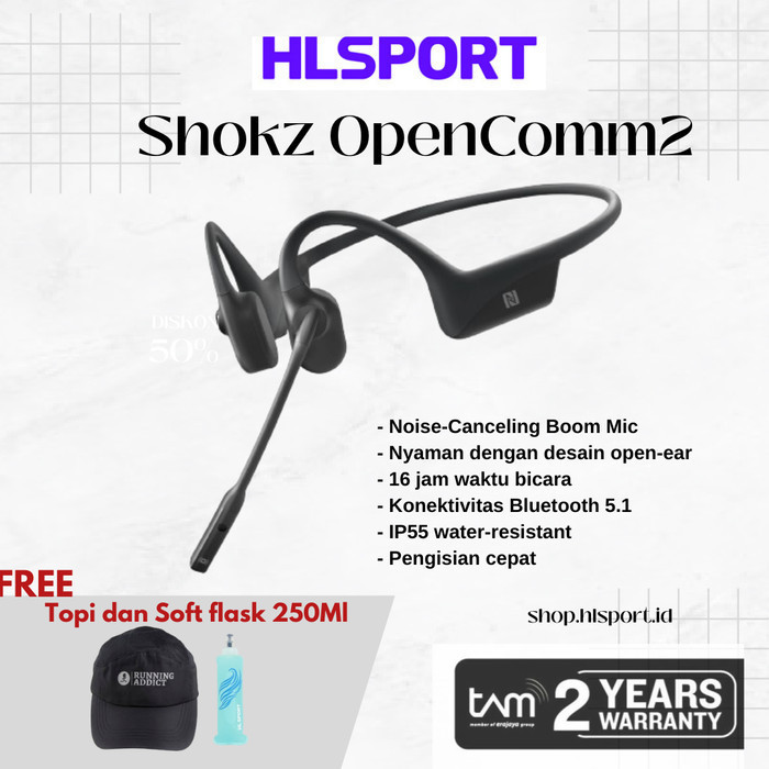 Jual SHOKZ OpenComm2 Wireless Bluetooth Bone Conduction Opencomm ...