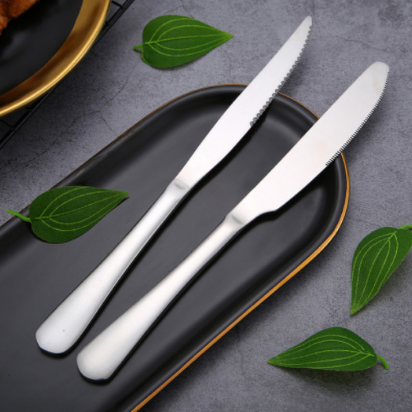 Jual 6Pcs Makan Stainless Steel | Pisau Hotel Tebal Panjang | Pisau ...
