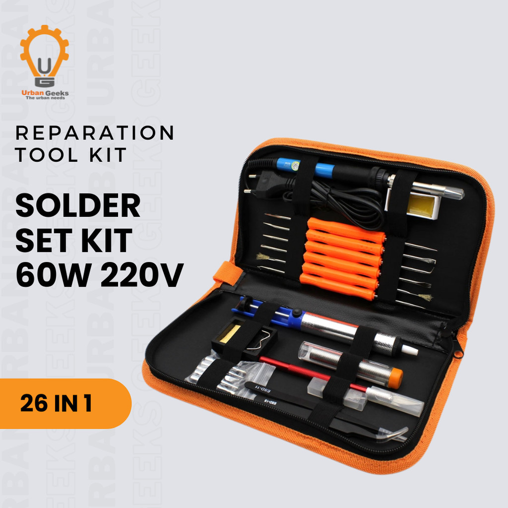 Jual Peralatan Solder Listrik Kit 60W 220V Soldering Tool Kit Lengkap ...