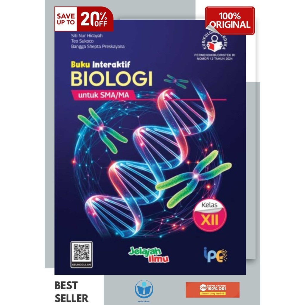 Jual Buku Paket Interaktif BIOLOGI Kelas 12/XII SMA/MA Kurikulum Merdeka Intan pariwara Tahun ...