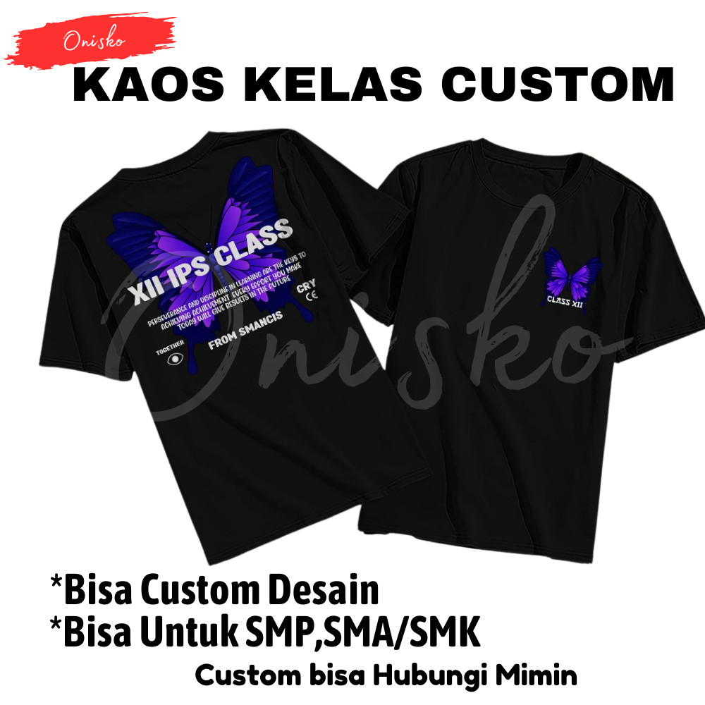 Jual Kaos Kelas Custom Bebas Ganti Foto Dan Tulisan Terbaru Bahan Cotton Combed Adem Halus Tebal ...