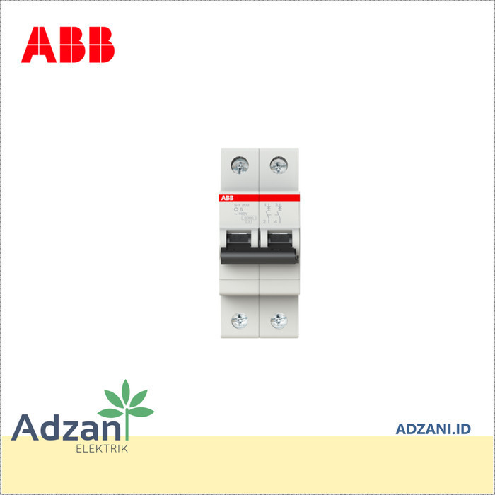 Jual MCB 2P 6A 6kA SH202-C6 2CDS212001R0064 ABB SH 202 | Shopee Indonesia