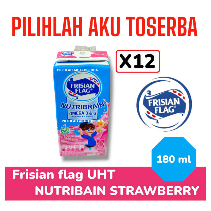 Jual Susu Frisian Flag NUTRIBRAIN STRAWBERRY 180 ml - ( HARGA 12 pcs ) | Shopee Indonesia