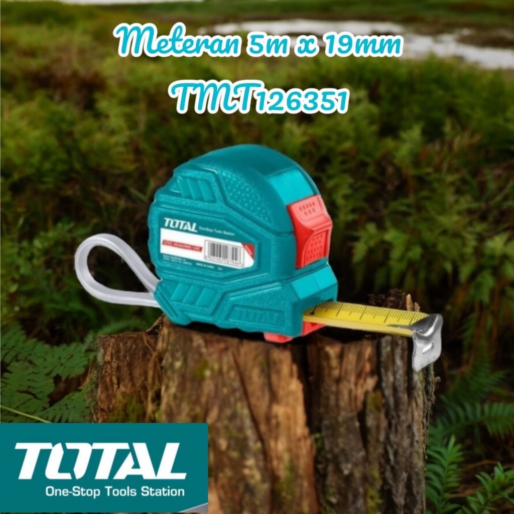 Jual TOTAL METERAN ROL 5M X 19MM BODY PLASTIK ROLL MEASURING TAPE ...