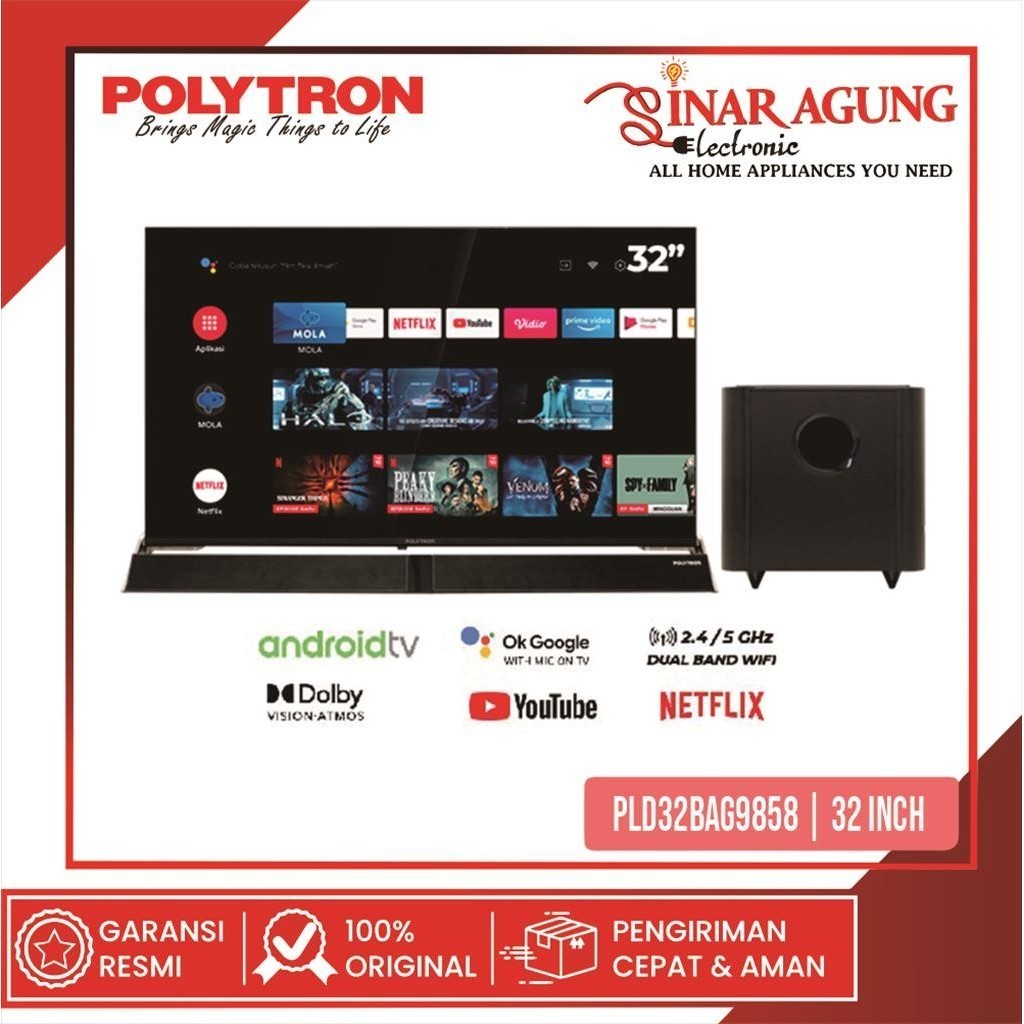Jual POLYTRON 32BAG9858 / 32-BAG LED SMART TV 32 INCH - GARANSI RESMI | Shopee Indonesia