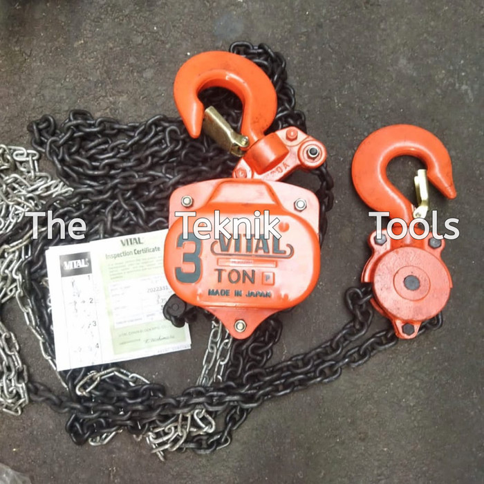 Jual Takel 3 Ton Vital Chain Block 3 Ton x 3 Meter Tackle Manual ...
