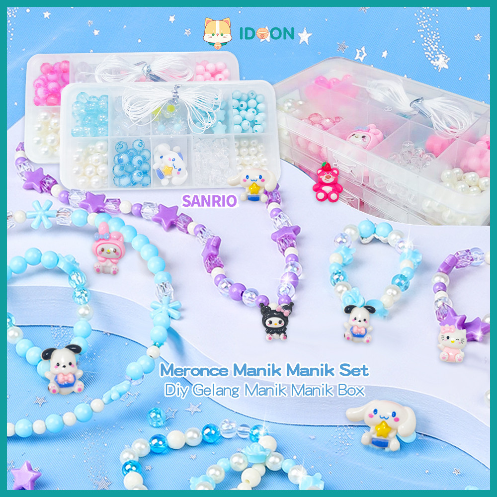 Jual IDOON diy gelang manik manik box paket meronce manik manik anak ...