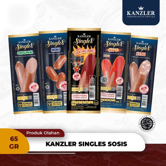 Jual Kanzler Singles Sosis Sapi Siap Makan - 65 gram - All Varian ...