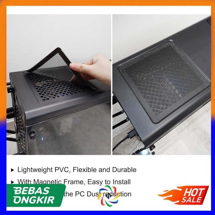 Jual Filter fan magnetic pc kasa anti debu komputer mesh pvc dust proof ...