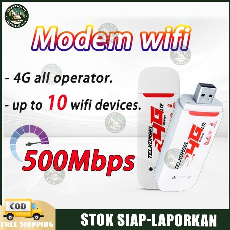 Jual Portable Modem Wifi Mifi 4G LTE Modem USB 500mbps Unlock Support ...
