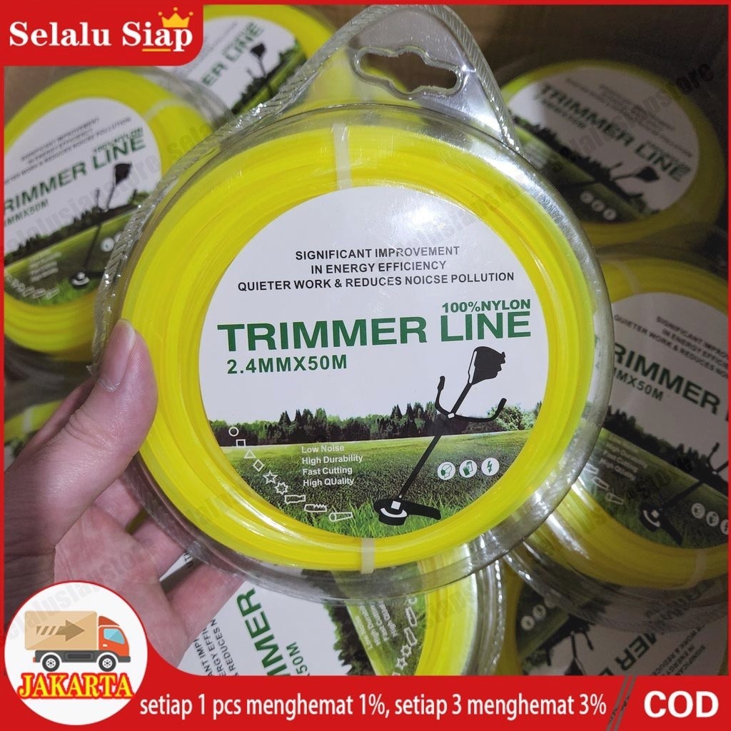 Jual Trimmer Line 25m Tali Senar Nylon Cutter Mesin Potong Rumput Brush ...