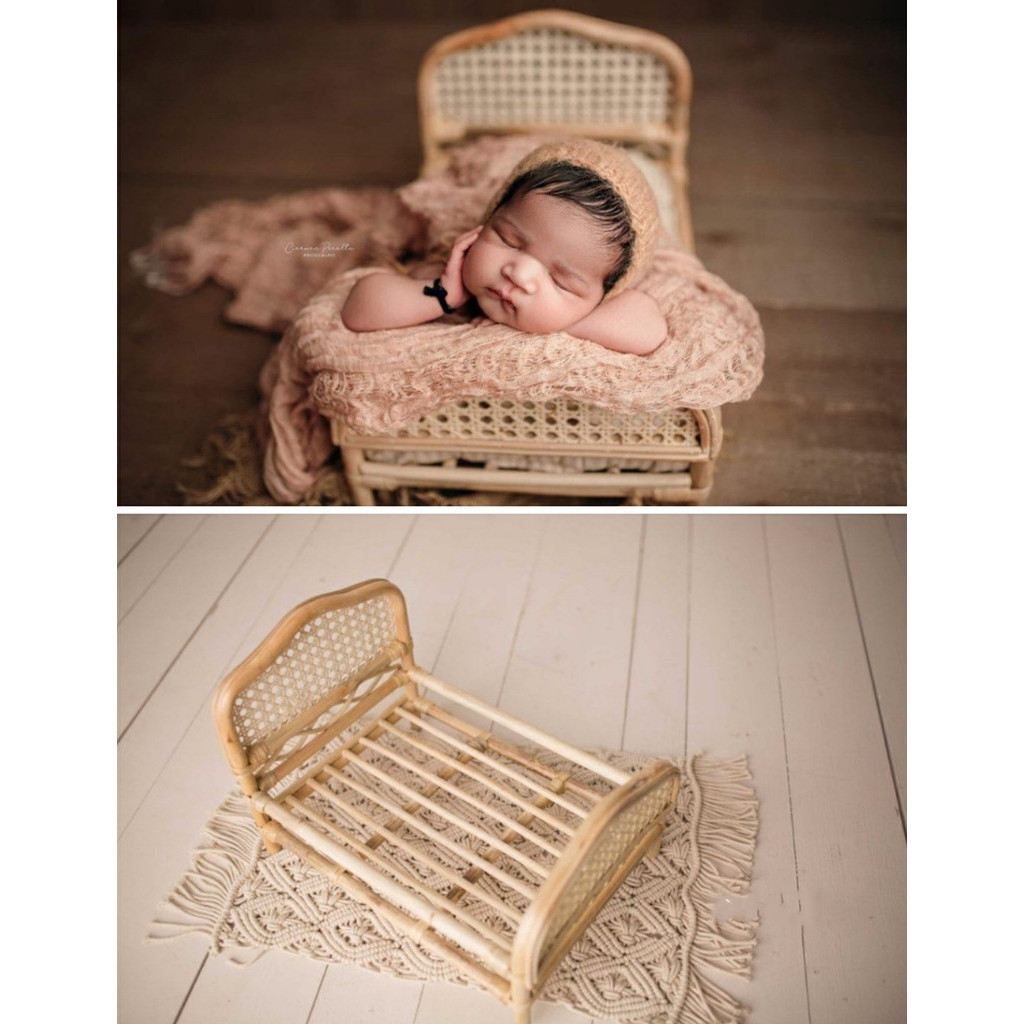 Jual Newborn Photography Props Weaving Baskets Baby Photo Bed Posing ...