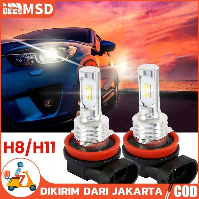 Jual 2 Buah Lampu Kabut Led Mobil Dua Warna H8 H11 H4 Bohlam Lampu Mengemudi Putih/Kuning Kuning ...