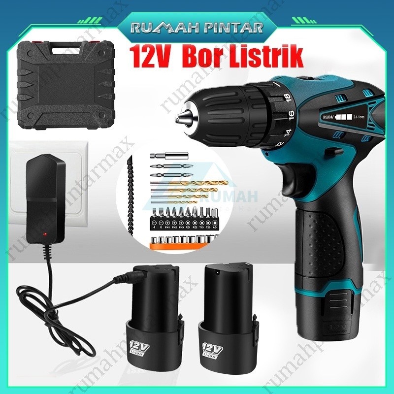 Jual Mesin Bor Cordless/Bor Baterai/ Bor Listrik/Beton Besi Kayu Dengan ...