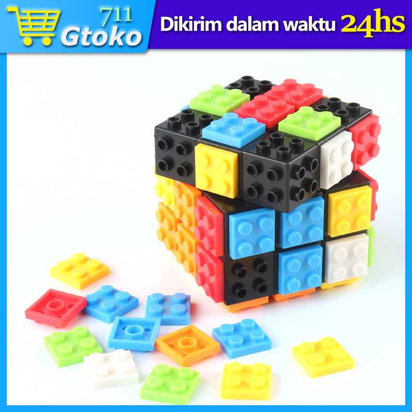 Jual Rubik Cube Building Block Rubik Kubus Puzzle Rubik Kotak 3x3 ...