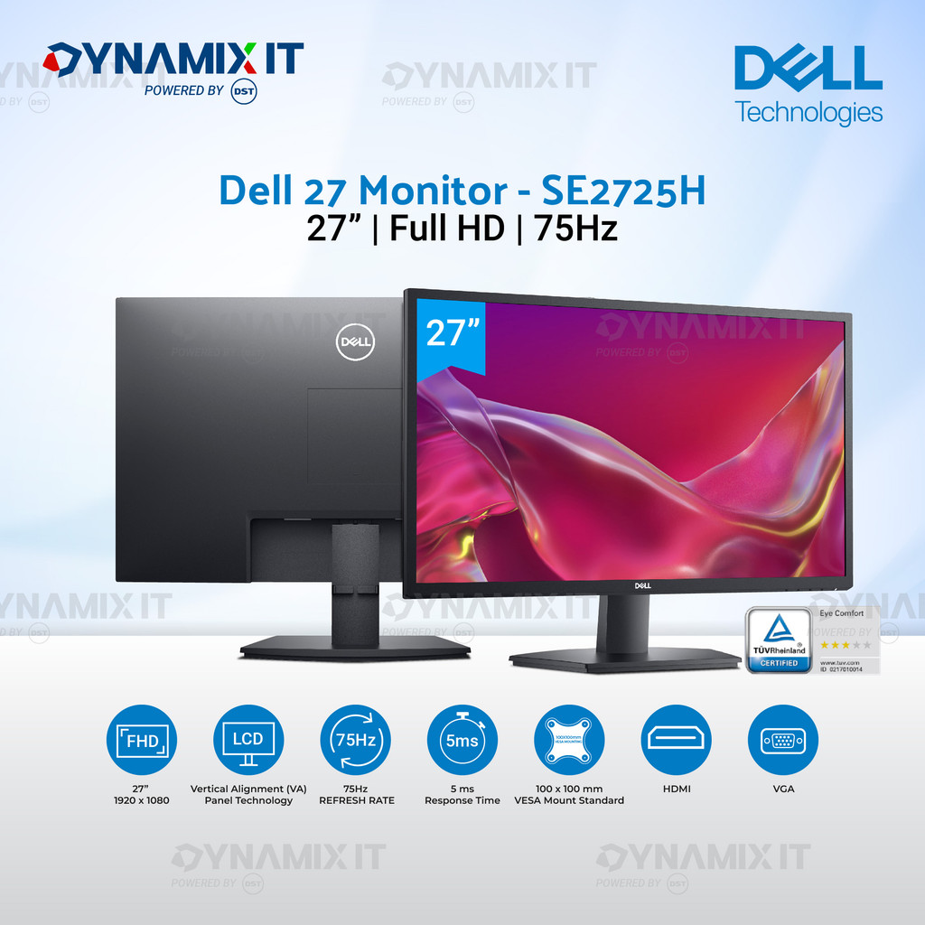 Jual [+Palet Kayu] Monitor DELL SE2725H 27" VA FHD 75Hz HDMI (HDCP 1.4) VGA | Shopee Indonesia
