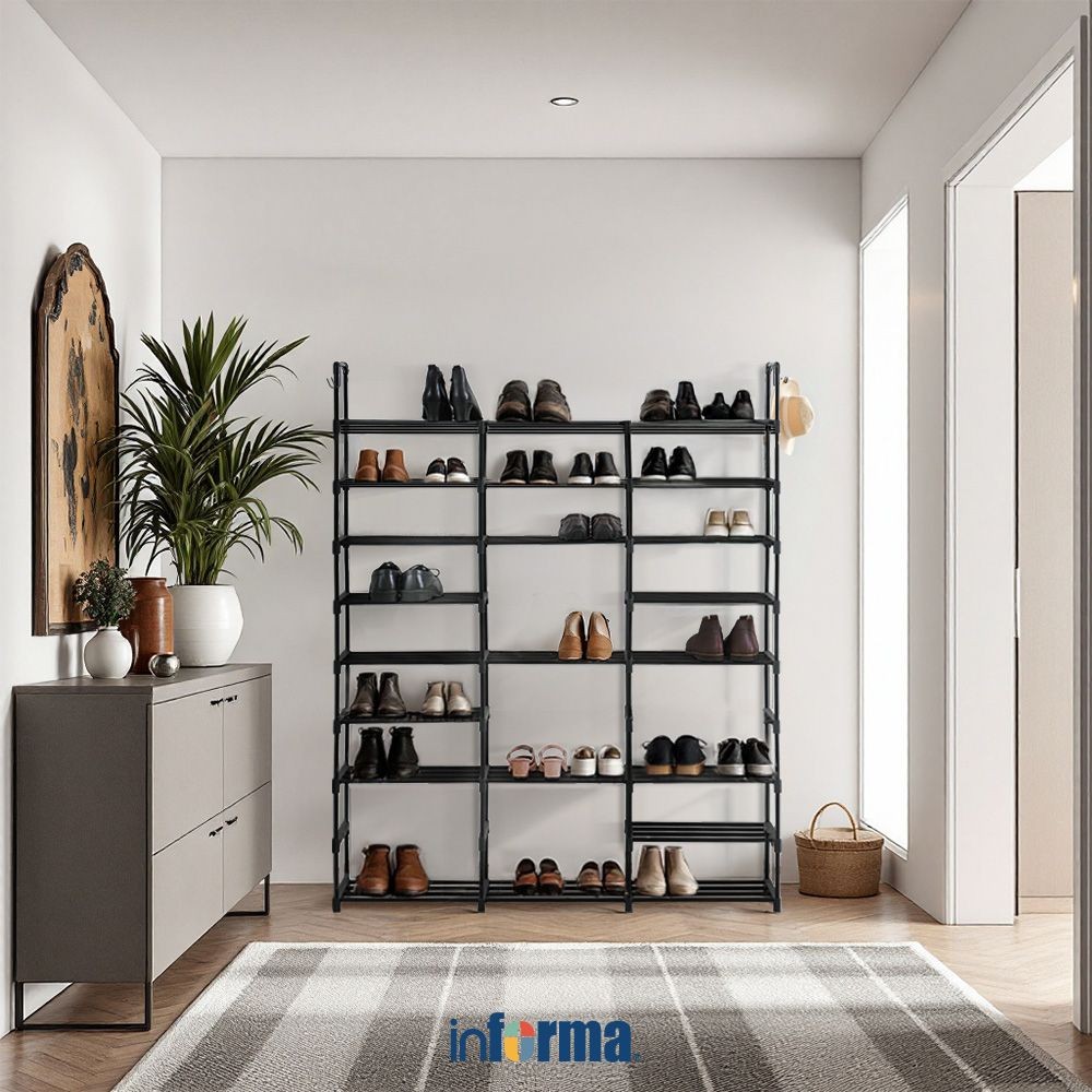 Jual Informa Benson Rak Sepatu 9 Tingkat - Hitam Shoe Rack Organizer ...