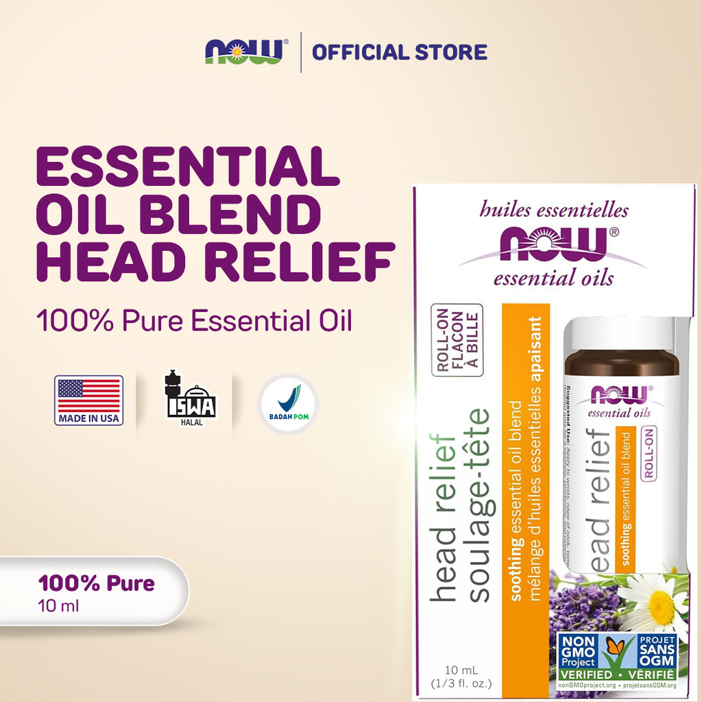 Jual Now Essential Oil Blend Head Relief Roll-On 10Ml | Shopee Indonesia