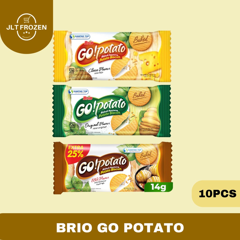 Jual Brio Go Potato / Biscuit Kentang Rasa Keju / Original / Barbeque ...