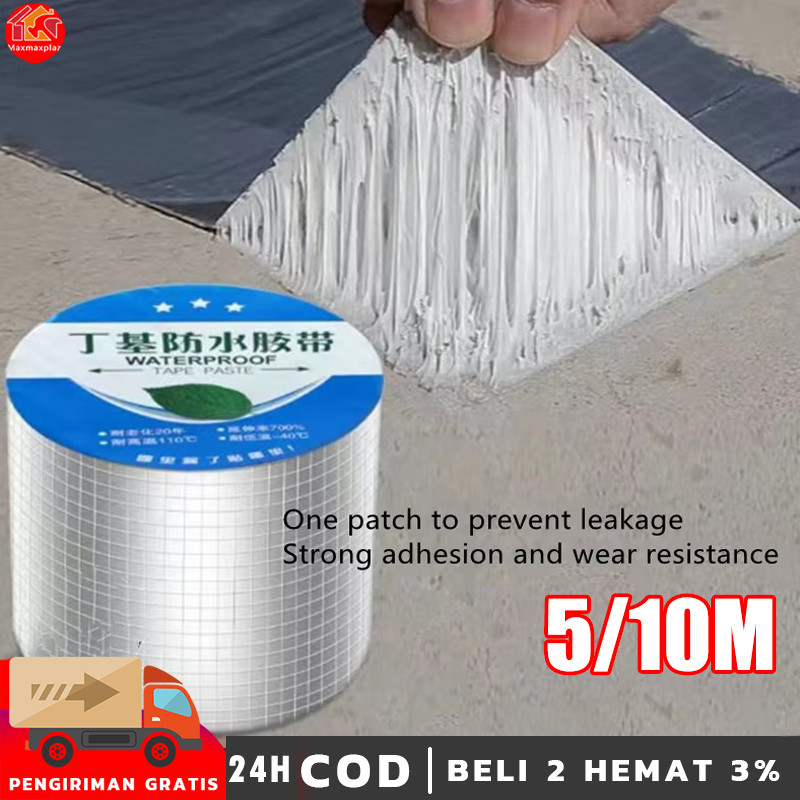Jual 3M 5M 10M LAKBAN ANTI BOCOR LEM ANTI AIR ALUMUNIUM FOIL BUTYL SUPER WATERPROOF TAPE TAMBAL ...