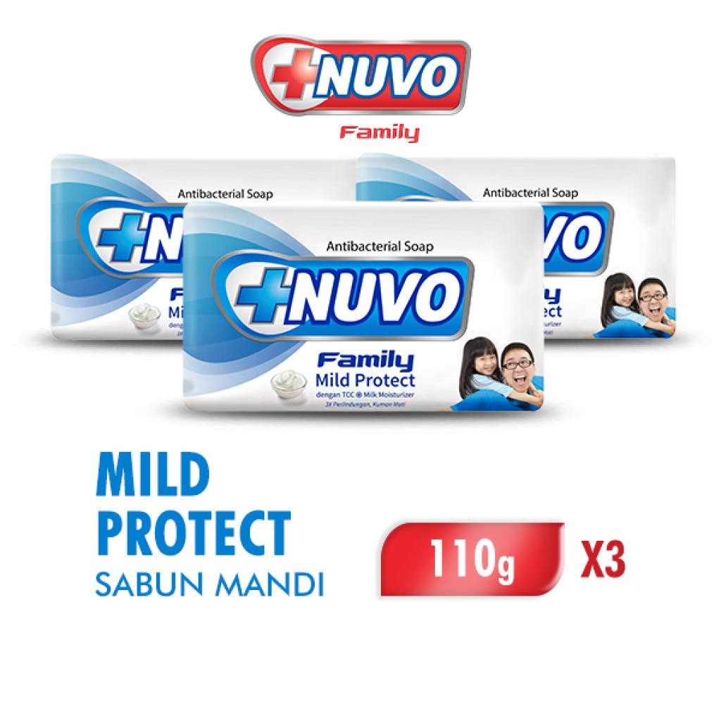 Jual Nuvo Family Sabun Mandi Batang Multipack Biru Mild Protect 100 gr | Shopee Indonesia