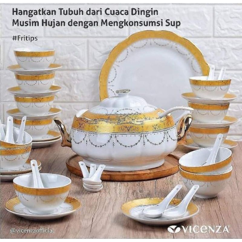 Jual Wadah Saji /Wadah Sop Turren Set Vicenza B692 | Shopee Indonesia