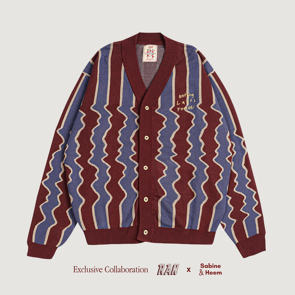 Jual RAN X SABINE AND HEEM - Soundwave Knitted V Neck Cardigan ...