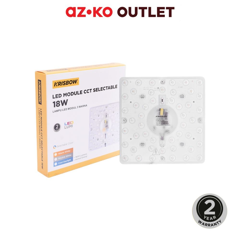 Jual Krisbow Lampu Led Module 18 watt Cct Selectable Square Lampu Sorot Ceiling Light Peralatan ...
