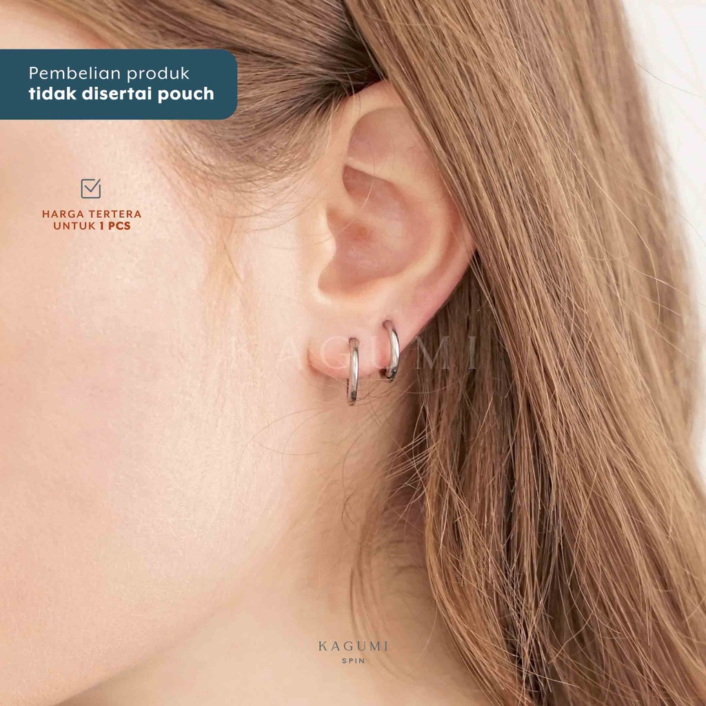 Jual [Harga 1 Pcs] KAGUMI Spin - Simple Hoop Piercing Hoop Titanium ...