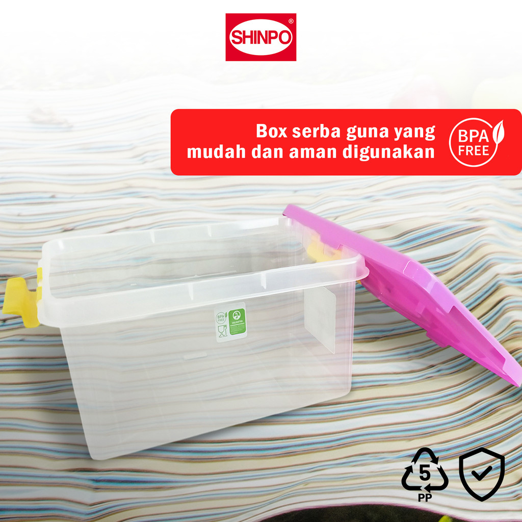 Jual SHINPO Box Penyimpanan Kontainer Plastik 10 Liter Kotak Serbaguna ...