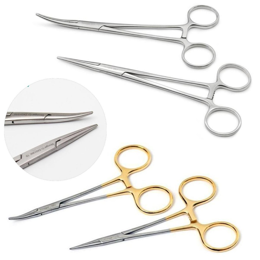 Jual Hemostat Halsted-Mosquito Forceps, Curved Straight 1x2 Teeth ...