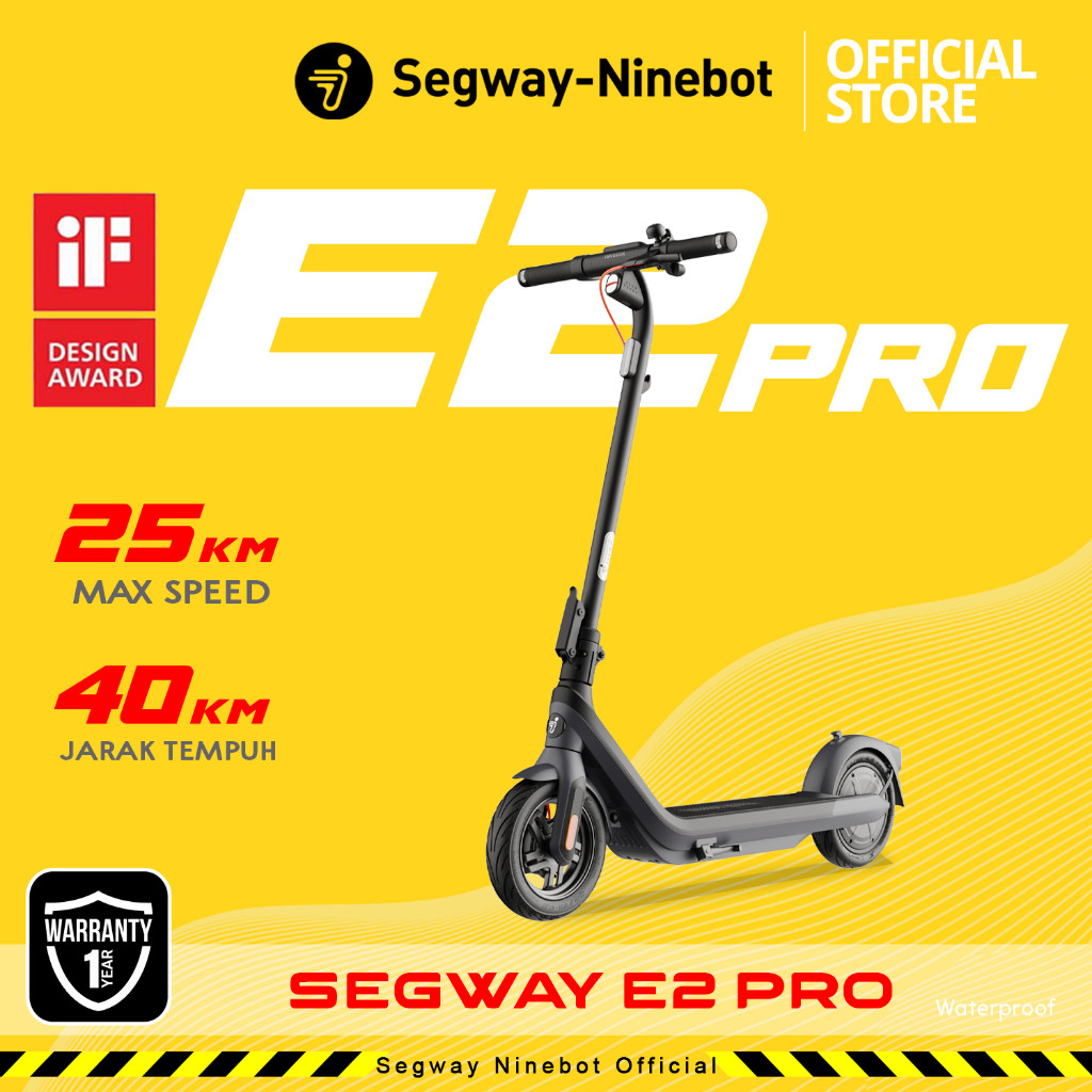 Jual SEGWAY Ninebot E2 PRO KickScooter NEW 2025 Electric Scooter Skuter ...