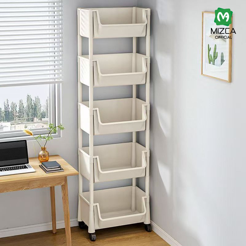 Jual MIZCA Deep | Rak 5 Susun Plastik Serbaguna Jumbo dengan roda ...