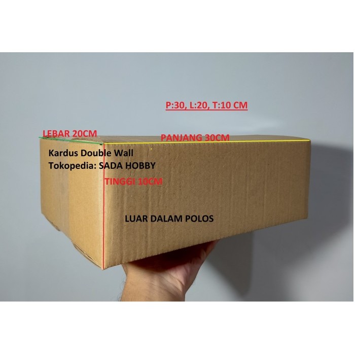 Jual Kardus Packing Besar Lebar Ukuran 30*20*10 1kg Doublewall Double ...